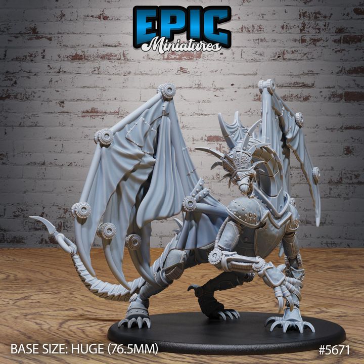 3D Printable Dragon Construct / Mecha Drake / Steampunk Robot / Steel Construct / Dragonborn War ...
